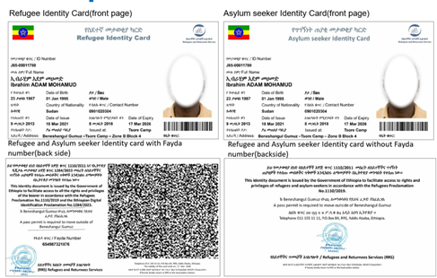 Proof of Registration and Refugee ID - UNHCR Ethiopia