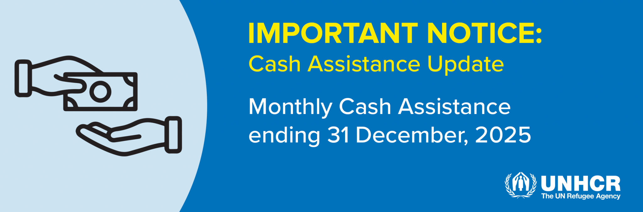 Important notice: Cash Assistance Update - UNHCR Iraq