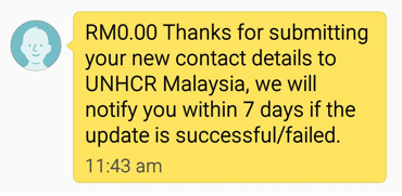 Update Your Phone Number - UNHCR Malaysia