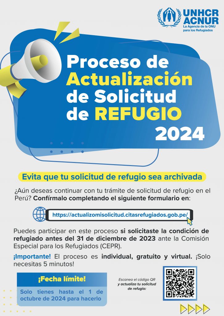 Actualización de solicitud de refugio 2024 - ACNUR Perú